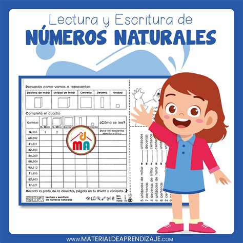 🔢lectura Y Escritura De Números Naturales 4to De Primaria👉 Material