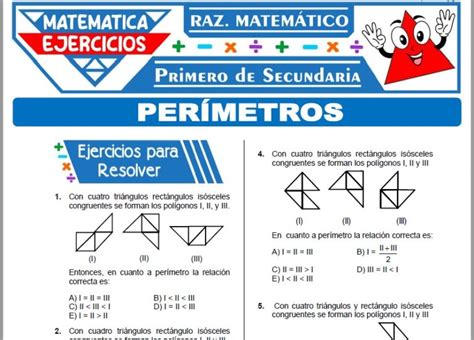 Ejercicios De Perímetros Para Primero De Secundaria