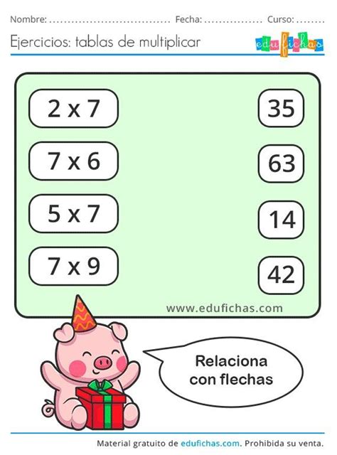 Tablas De Multiplicar Del Siete Edufichas Tablas De Multiplicar