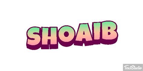 Shoaib Name Animated  Logo Designs