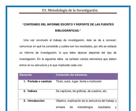 Ejemplo De Un Informe Escrito Escuela