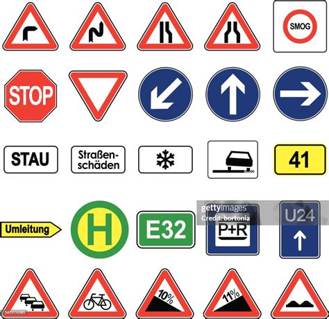 European Traffic Signs Icon Set High Res Vector Graphic Getty Images