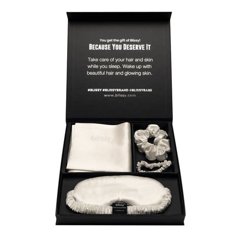 Blissy White Dream Set 100 Mulberry 22 Momme Silk Pillowcase Standard