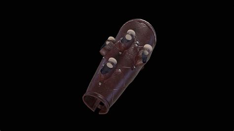3d Model 10 Leather Bracer Vr Ar Low Poly Cgtrader