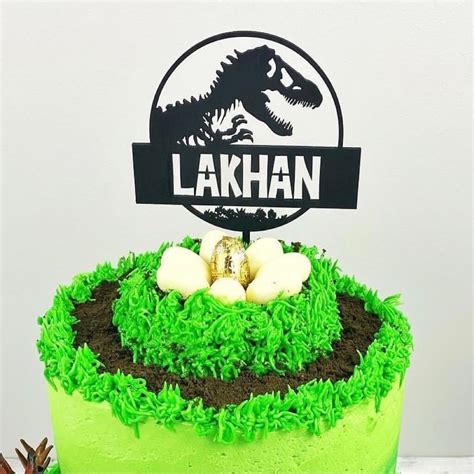 Personalised Jurassic Park Cake Topper Knk Krafts