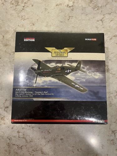 Corgi 1 72 P 51b Mustang Tommys Dad Maj John Herbst 74th Fs 1945