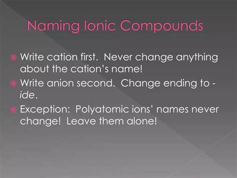 PPT Naming Ionic Compounds PowerPoint Presentation Free Download ID