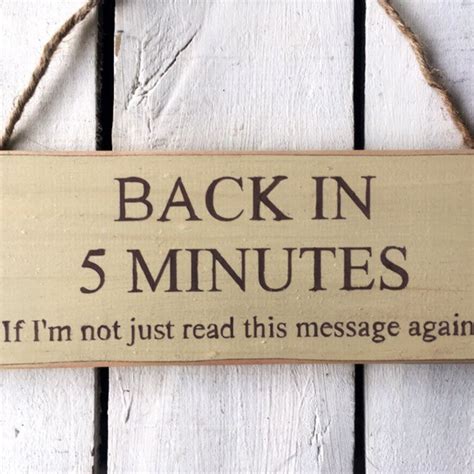 Back In 10 Minutes Etsy