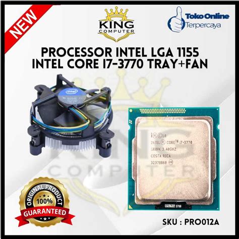 Jual Processor Intel Core I7 3770 I7 Gen 3 Tray Fan Socket Lga 1155 Shopee Indonesia
