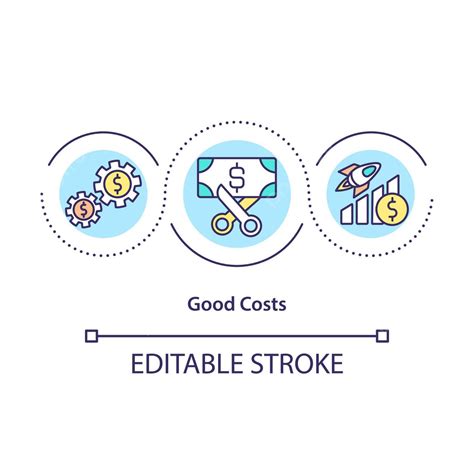 Good Costs Concept Icon Costs Outline Measure Vector Costs Outline