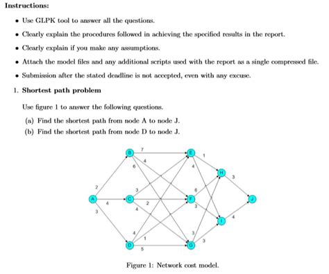 Instructions Use GLPK Tool To Answer A The Questions Chegg