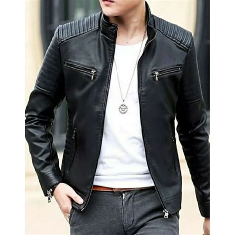 Premium Elegant Mens Leather Jacket Brownie Arl 033 Silverstone Rfla