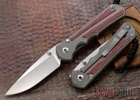 Chris Reeve Knives Large Inkosi Red Linen Micarta Inlay