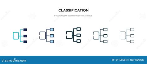 Classification Icon In Different Style Vector Illustration Two Colored And Black Classification