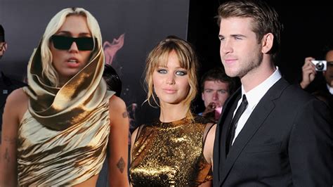 Jennifer Lawrence Liam Hemsworth And Miley Cyrus Romantic Connections