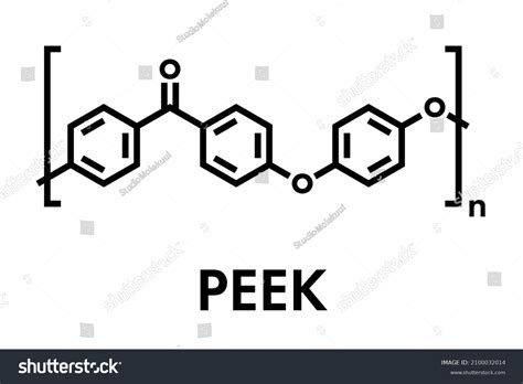 Polyether Ether Ketone Peek Polymer Chemical Stock Vector Royalty Free 2100032014 Shutterstock