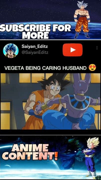 Vegeta Being Caring Husband 😍 Dragon Ball Super Road To 670 Subs Youtube