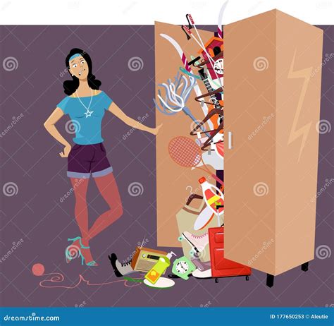 Time To Declutter Stock Vector Illustration Of Pile 177650253