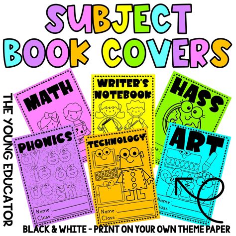 Editable Subject Book Covers Back To School Classroom Etsy