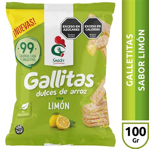Gallo Gallitas Galletitas Dulces De Arroz Sabor Limón 100 G