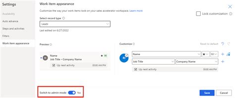 Customize The Appearance Of Work Items In Sales Accelerator Microsoft Learn