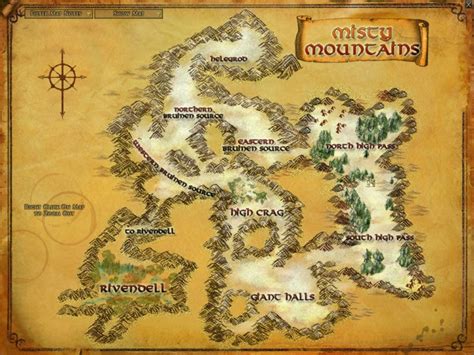 Misty Mountains Maps Lord Of The Rings Online Zam