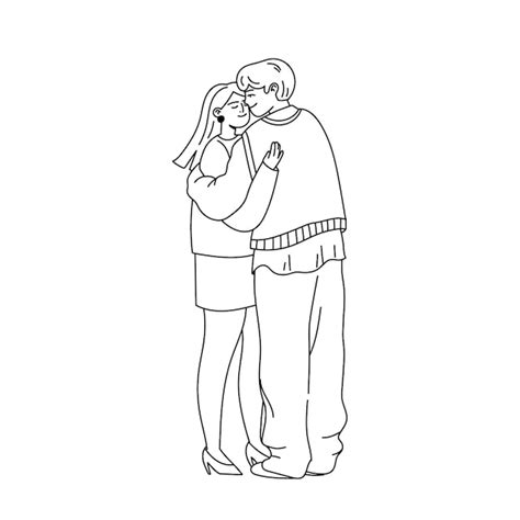 Premium Vector The Concept Of Support Women And Men Hug Each Other