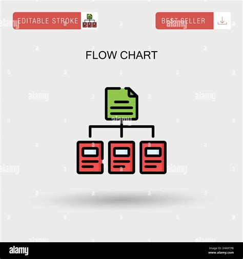 Flow Chart Simple Vector Icon Stock Vector Image Art Alamy
