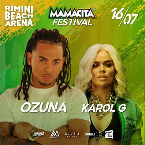 Ozuna E Karol G Alla Rimini Beach Arena Mamacita Festival
