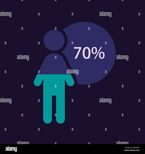 Man Category Infographic Chart Design Template For Dark Theme Stock
