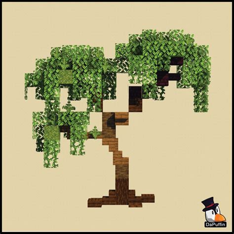 Minecraft Willow Tree Design Minecraft Tree Minecraft Construction