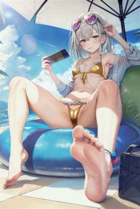 Kurono Mitsuki Nintendo Switch Original Commentary Symbol Only Commentary 1girl Adjusting