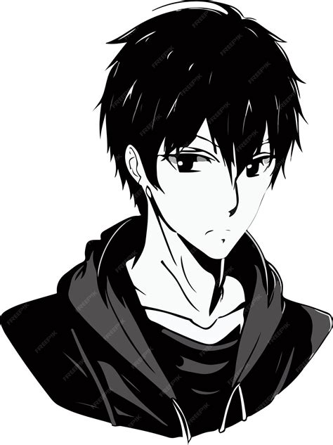 Ilustración De Dibujos De Anime De Chicos Lindos Vector Premium