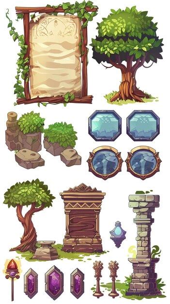 Sprite Sheet Of Menu Frame For Endless Runner Game Wh Premium Ai