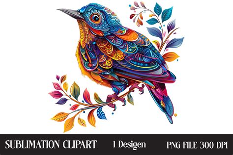 Psychedelic Bird Clipart Graphic By Creative Design House · Creative