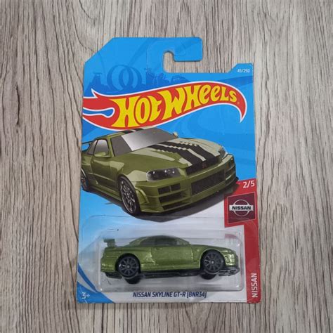 Jual Hot Wheels Nissan Skyline Gtr Bnr R34 Hijau Shopee Indonesia