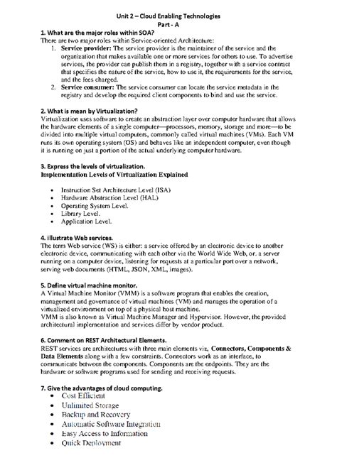Gcc Unit 2 Updated Gcc Notes Short Notes Unit 2 Cloud Enabling