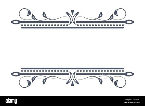 Text Floral Decorations Symmetric Typographic Elements Isolated On