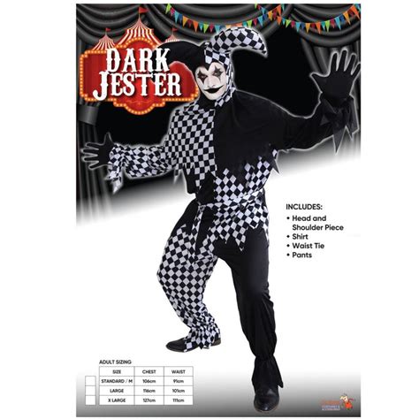 Adult Dark Jester Costume Everything Party