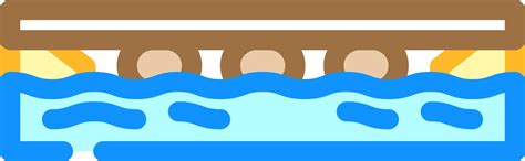 Lattice Bridge Color Icon Royalty Free Vector Image