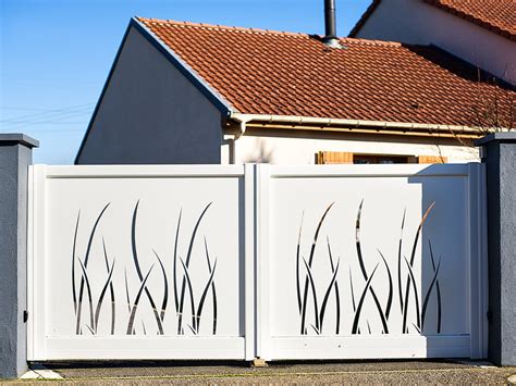 Cetal Fabricant Français Portail Semi Ajouré En Aluminium Avec