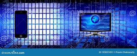 Binary Code Mobile Circuit Industrial Business Background Background