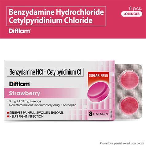 Difflam Strawberry Lozenges 8s St Joseph Drug Online Store