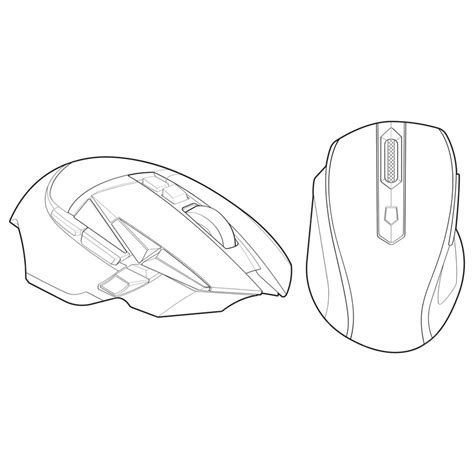 Premium Vector Set Of Computer Mouse Outline Drawing Vector Computer