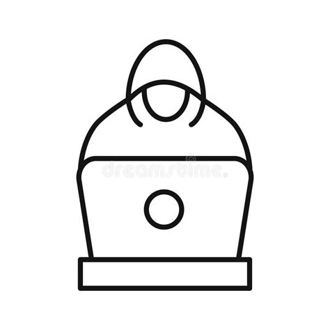 Símbolo De Icono De Hacker En Fondo Blanco Ilustración Del Vector