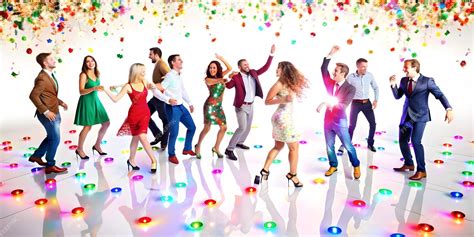 Vibrant 3d Candid New Year Eve Dance Floor Concept Guests Celebrate