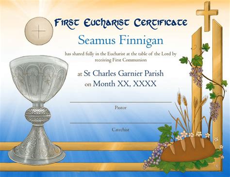 Certificate Certificate Catechist Eucharist