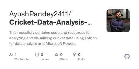 Github Ayushpandey2411cricket Data Analysis And Visualization This Repository Contains Code