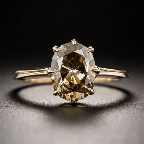 Chocolate Diamond Diamond Brown Diamond Ring Oval Diamond Solitaire