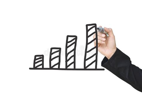 Hand Drawing Growth Graphs Of Financial Indicator And Accounting Market Economy Analysis Chart